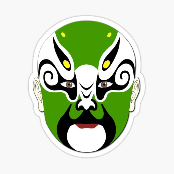 "Beijing Opera mask China culture facial painting" Sticker by YuZiran ...
