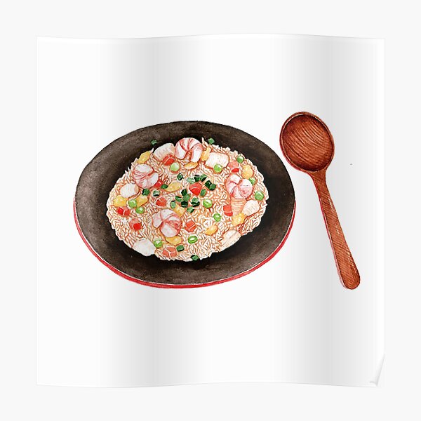 "Fried Rice" Poster for Sale by TeriRobbins | Redbubble