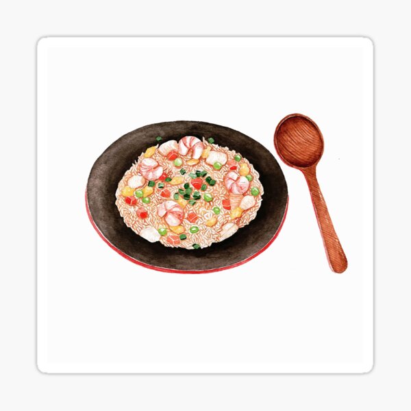 "Fried Rice" Sticker by TeriRobbins | Redbubble