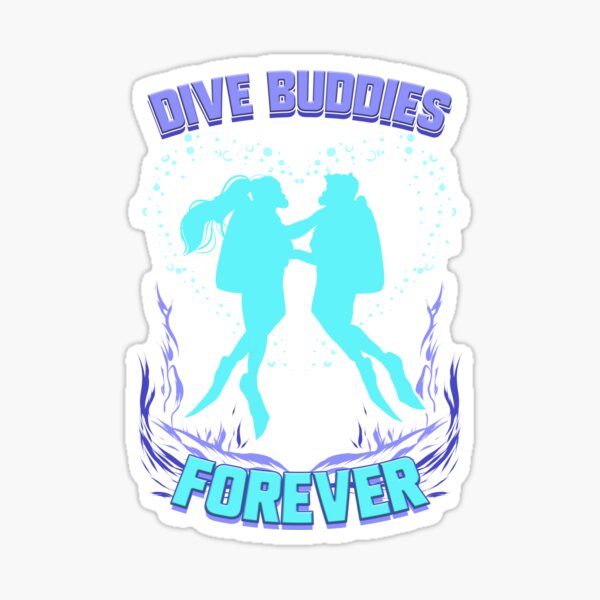 "Scuba Dive Buddy Underwater Freediving Deep Sea" Sticker by ...