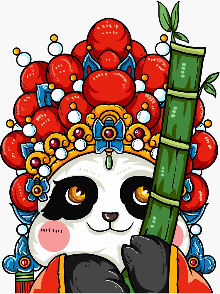 "Beijing Opera China culture Quintessence China Panda" Sticker for Sale ...