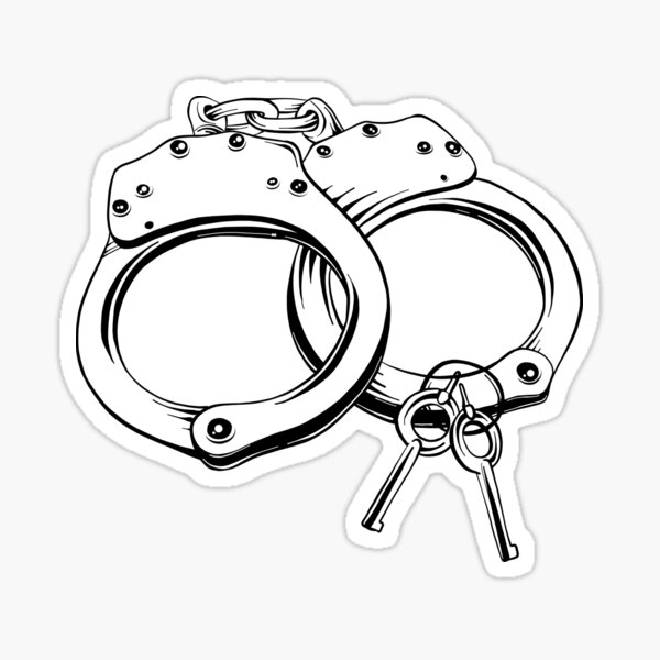 "handcuffs" Sticker for Sale by yes920 | Redbubble