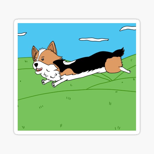 "Adventure Time Corgi" Sticker for Sale by Murky105 | Redbubble