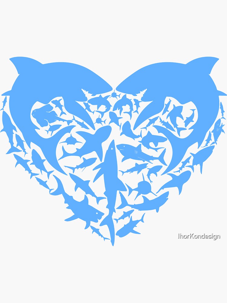 Pegatina «Sharks Heart tenga una buena semana con este regalo gráfico ...