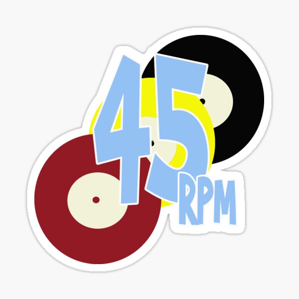 "45 RPM" Sticker by HeadacheMachine | Redbubble