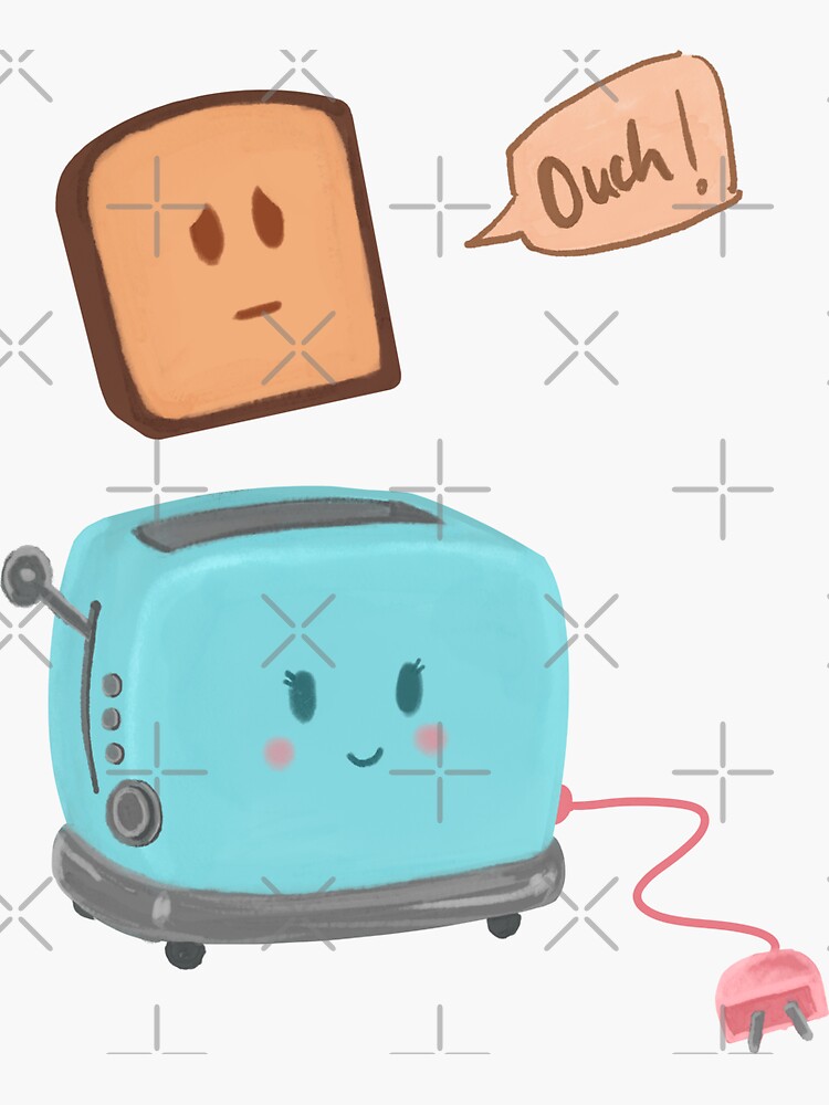 "Cute Toaster" Sticker for Sale by Camayy | Redbubble