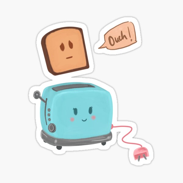 "Cute Toaster" Sticker for Sale by Camayy | Redbubble