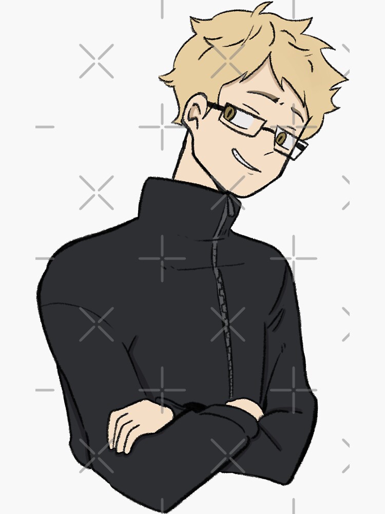 "Tsukki (Tsukishima) " Sticker for Sale by skychloearts | Redbubble