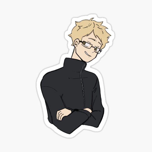 "Tsukki (Tsukishima) " Sticker for Sale by skychloearts | Redbubble