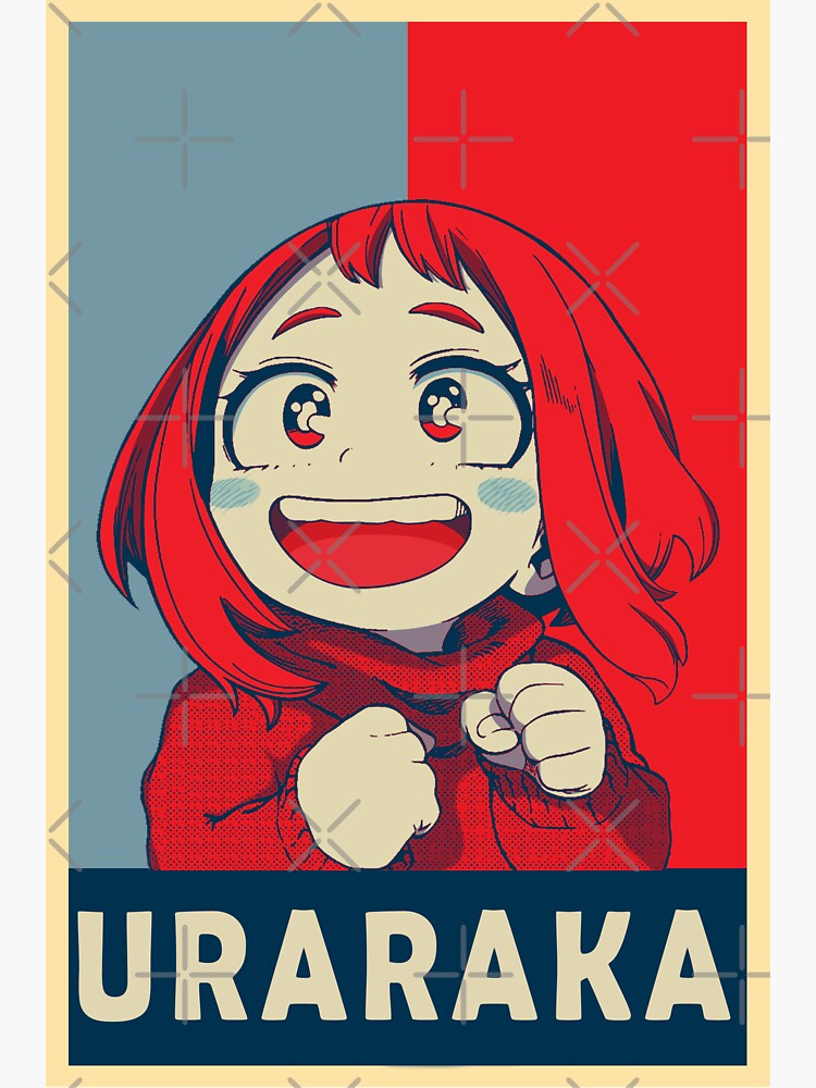 "Uraraka ochako Poster" Sticker for Sale by LahcenBamouh | Redbubble