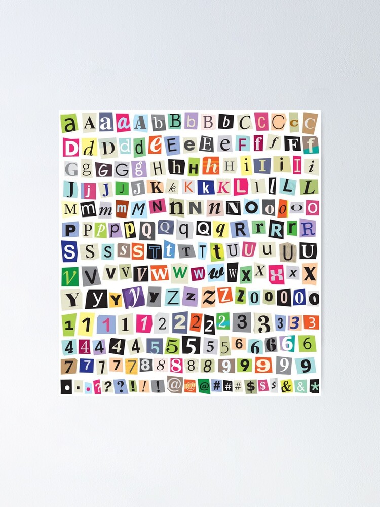 "Ransom note aesthetics" Poster by Joejo19 | Redbubble