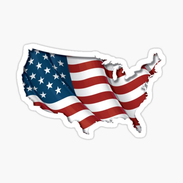 "Usa flag usa map" Sticker for Sale by njmfaisal | Redbubble