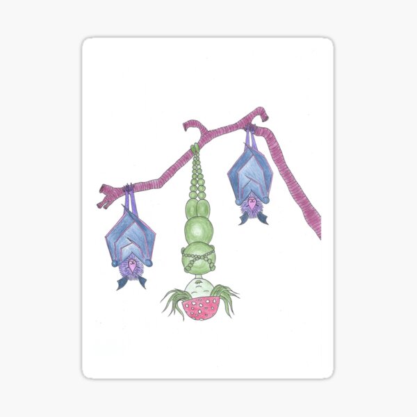 "Totnes Pixie & Bats" Sticker for Sale by mimikingless | Redbubble