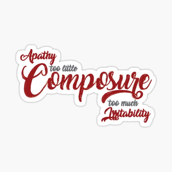 "Composure (too little too much)" Sticker by HatsuOrigin | Redbubble
