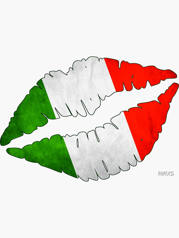 "Flag of Italy Lips" Sticker for Sale by RiffXS | Redbubble