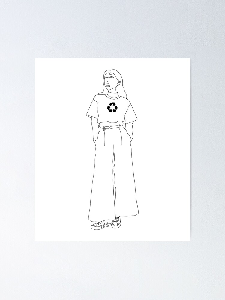 "Reduce, Reuse, Recycle Line Art " Poster by FourierDesigns | Redbubble