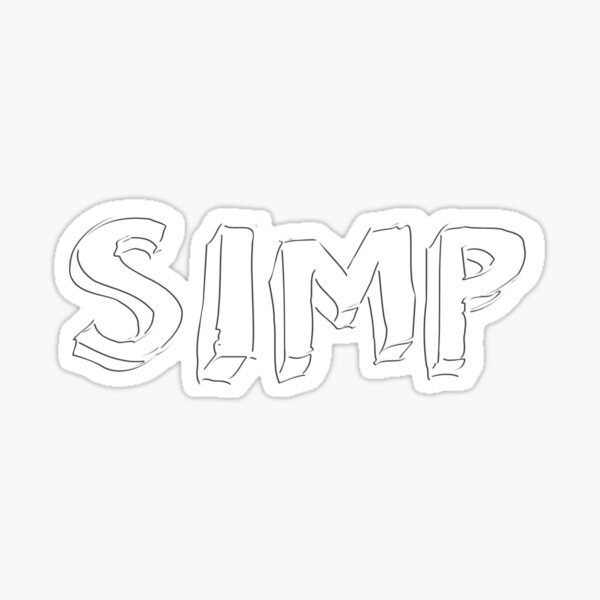 "Simp" Sticker for Sale by Illustratedbant | Redbubble