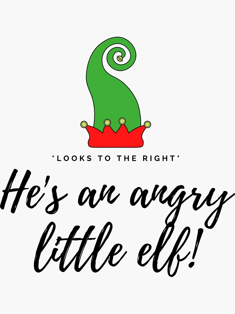 "Angry Little Elf" Sticker for Sale by DaVJohnson | Redbubble