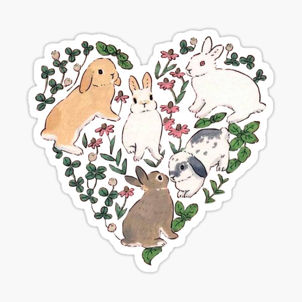 "Rabbits" Sticker for Sale by mundei | Redbubble