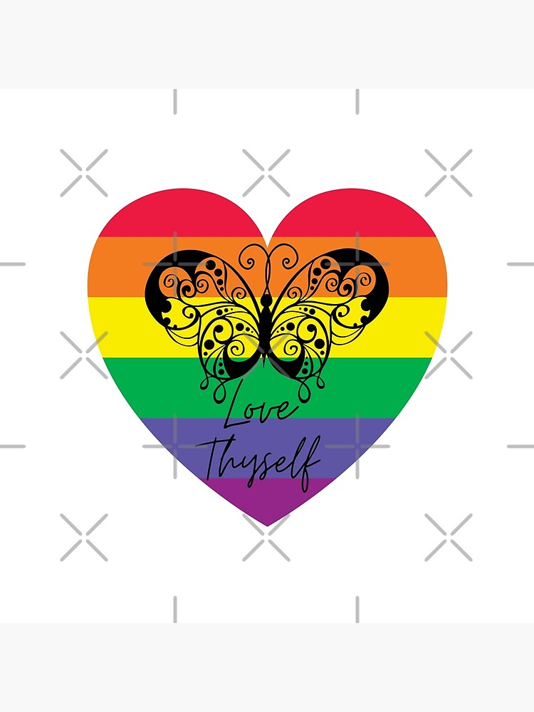 "Love Thyself Pride Butterfly" Poster for Sale by Zookla | Redbubble