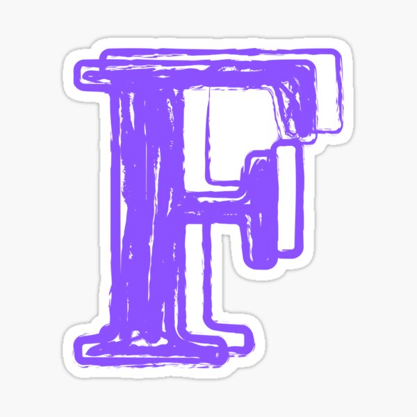 "Purple Letter F Sticker" Sticker for Sale by TyronMorgan | Redbubble