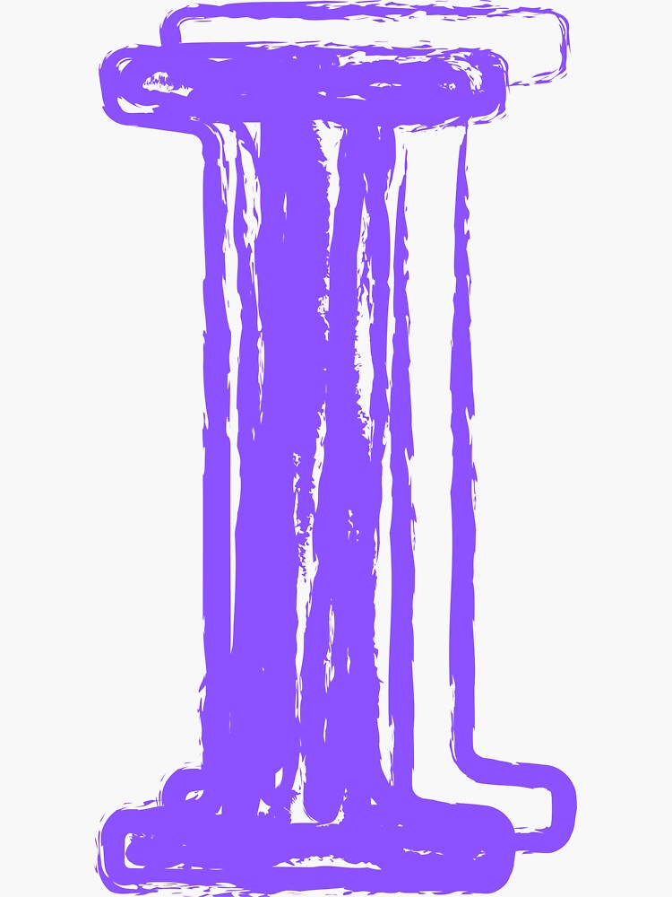 "Purple Letter I Sticker" Sticker for Sale by TyronMorgan | Redbubble