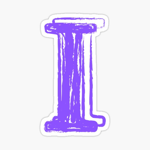 "Purple Letter I Sticker" Sticker for Sale by TyronMorgan | Redbubble