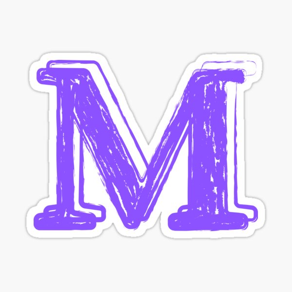 "Purple Letter M Sticker" Sticker by TyronMorgan | Redbubble