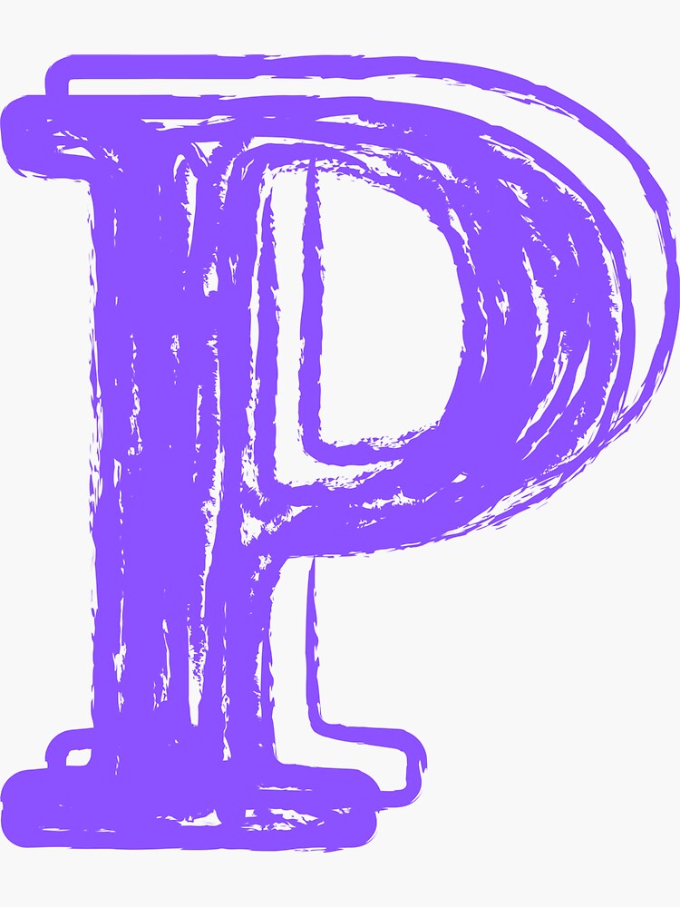 "Purple Letter P Sticker" Sticker for Sale by TyronMorgan | Redbubble