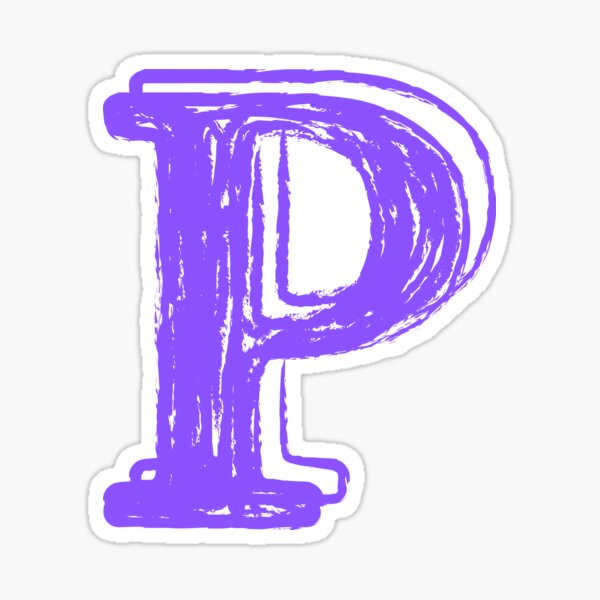 "Purple Letter P Sticker" Sticker for Sale by TyronMorgan | Redbubble