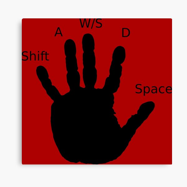 "Gamer Hand; WASD" Canvas Print by Kreativista | Redbubble