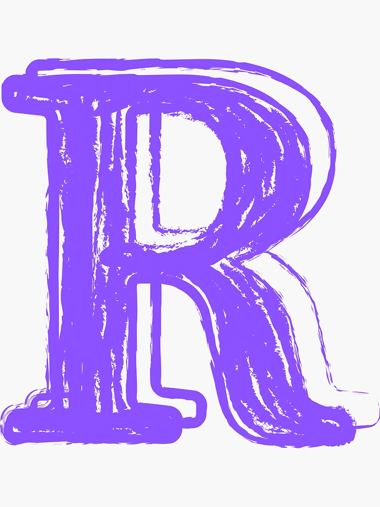 "Purple Letter R Sticker" Sticker by TyronMorgan | Redbubble