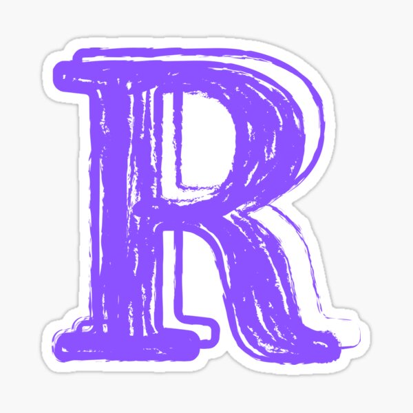"Purple Letter R Sticker" Sticker by TyronMorgan | Redbubble