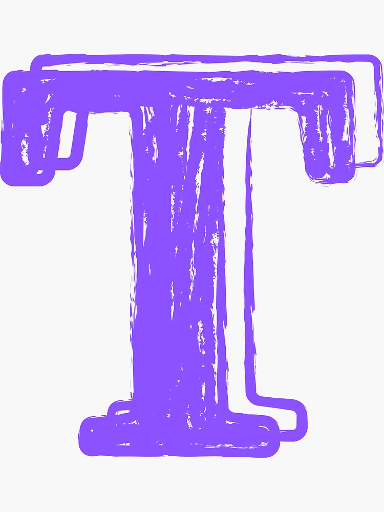 "Purple Letter T Sticker" Sticker for Sale by TyronMorgan | Redbubble