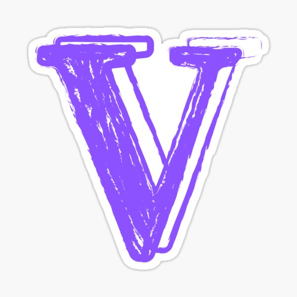 "Purple Letter V Sticker" Sticker for Sale by TyronMorgan | Redbubble
