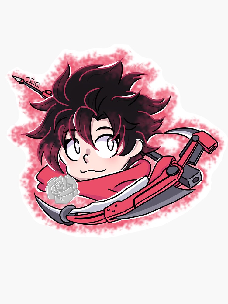 "Chibi Ruby Rose RWBY " Sticker for Sale by Viochu | Redbubble