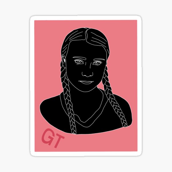 "Greta Thunberg" Sticker for Sale by gaiamarchion | Redbubble
