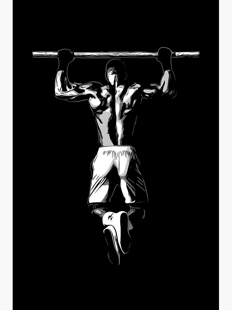 "Pull ups Man Workout" Poster by anastasiaania | Redbubble