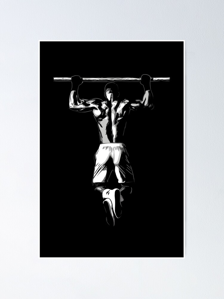 "Pull ups Man Workout" Poster by anastasiaania | Redbubble
