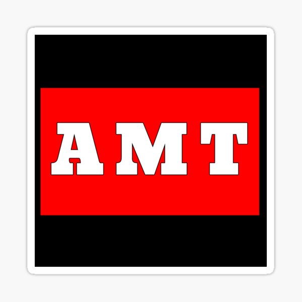 "AMT - Block Letter" Sticker for Sale by DrawingDreaming | Redbubble