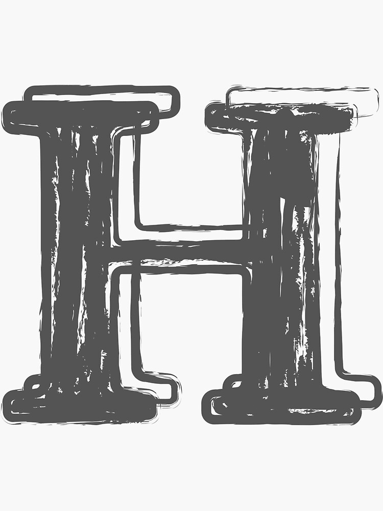 "Grey Letter H Sticker" Sticker for Sale by TyronMorgan | Redbubble