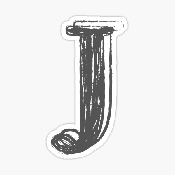 "Grey Letter J Sticker" Sticker for Sale by TyronMorgan | Redbubble
