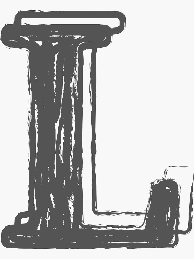 "Grey Letter L Sticker" Sticker for Sale by TyronMorgan | Redbubble