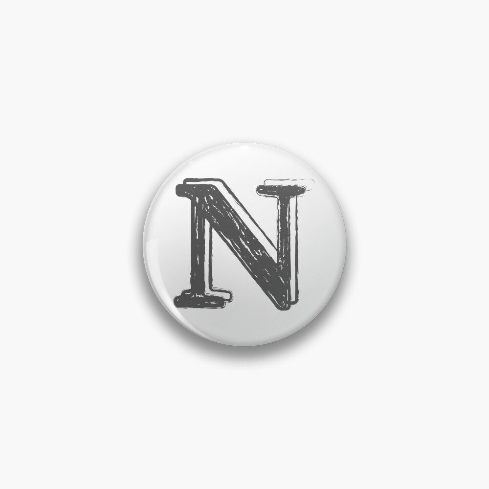 "Grey Letter N Sticker" Sticker for Sale by TyronMorgan | Redbubble