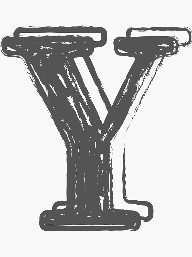 "Grey Letter Y Sticker" Sticker for Sale by TyronMorgan | Redbubble
