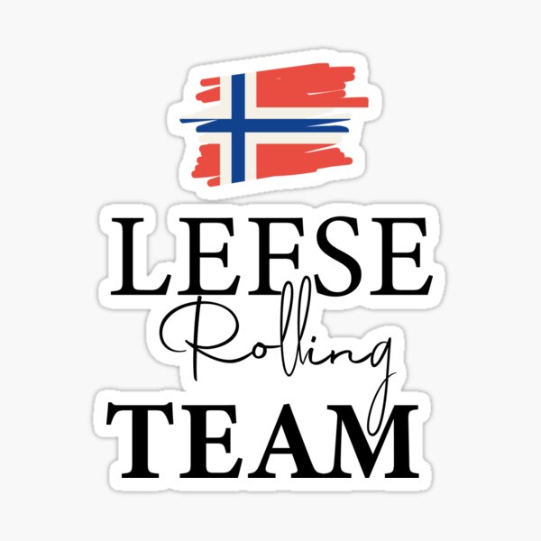 "LEFSE ROLLING TEAM NORWAY" Sticker for Sale by ChaKarma-Shop | Redbubble