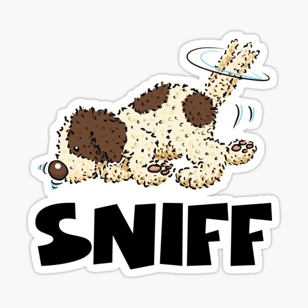 "Sniffer dog" Sticker for Sale by Pino-Lino | Redbubble