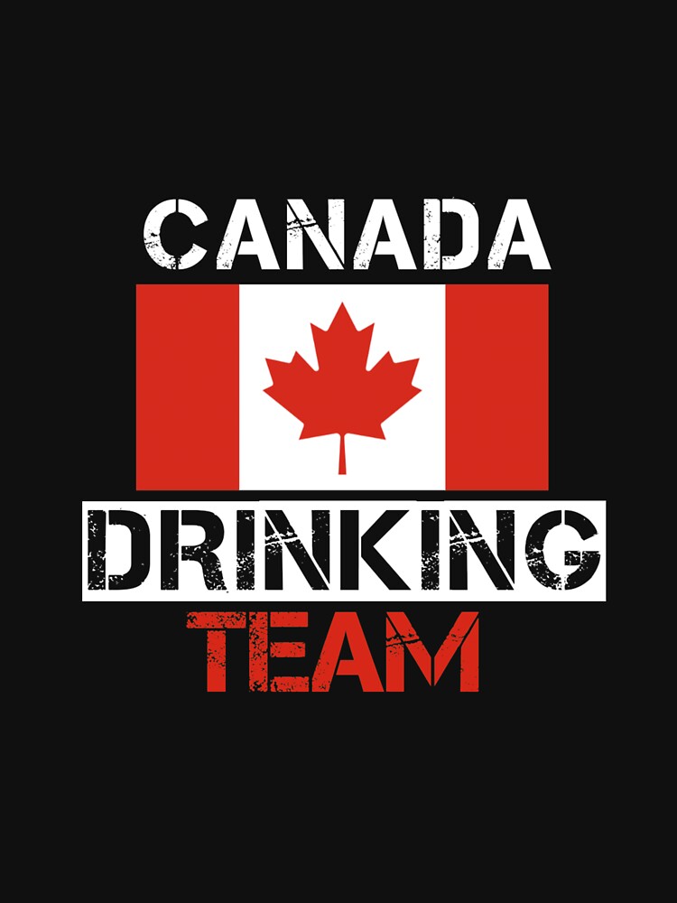 "Canada Drinking Team Canadian Flag Funny Beer Alcohol Party T-Shirt" T ...