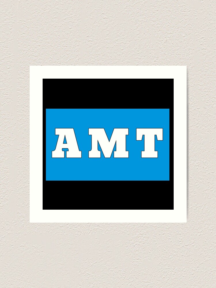 "AMT - Blue - Block Letter" Art Print for Sale by DrawingDreaming ...