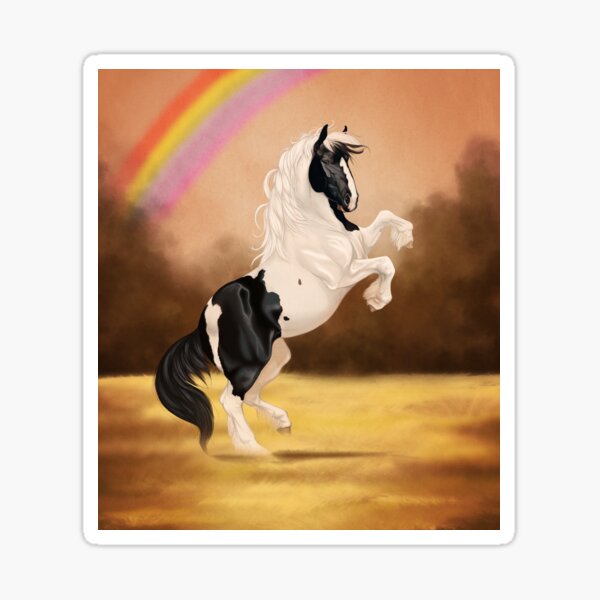 "Gypsy Vanner " Sticker by HalterAndRide | Redbubble
